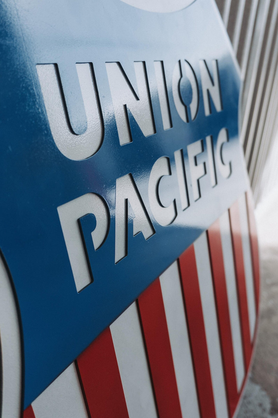 Union Pacific Railroad Sign, Large 25" x 22" - BoCo Custom