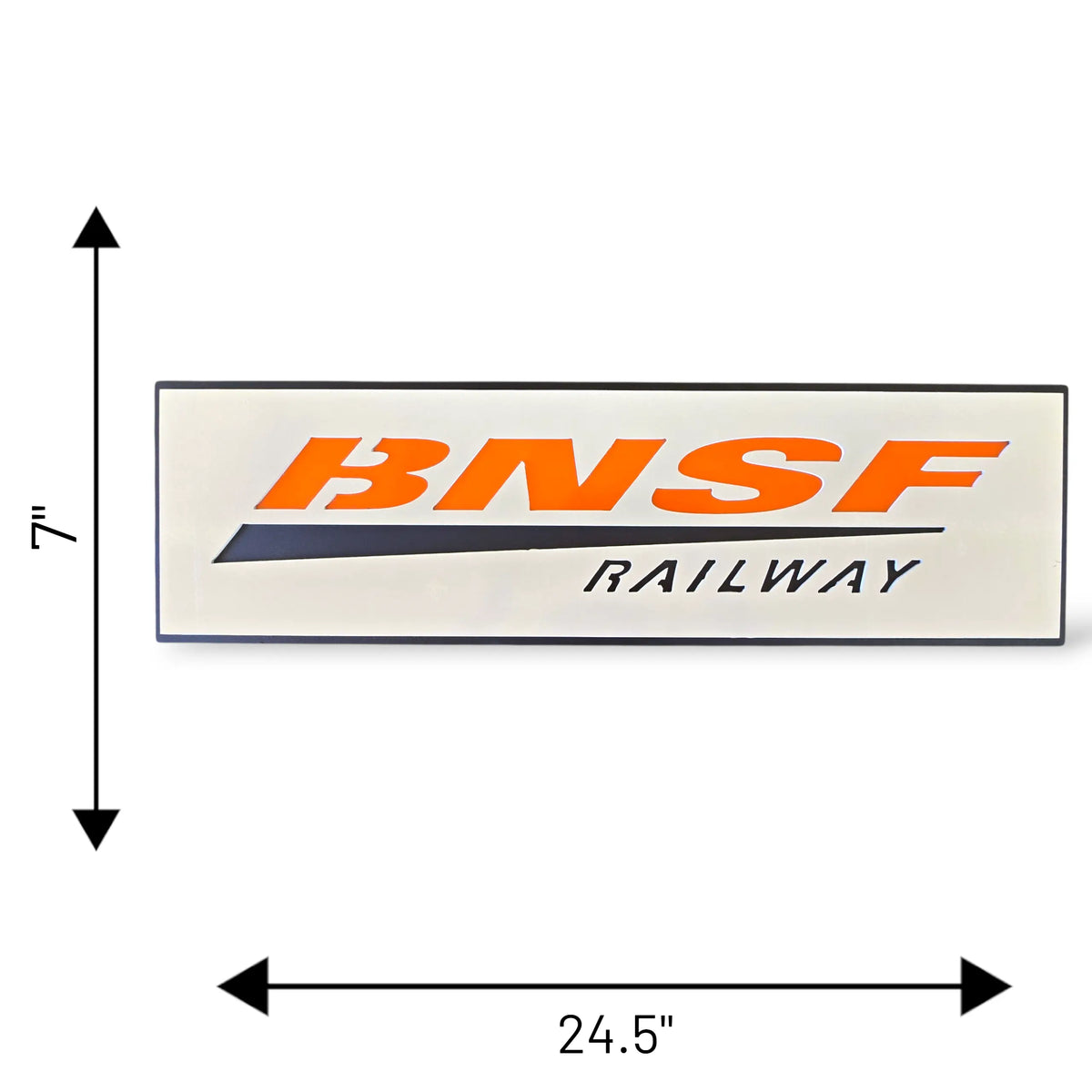 BNSF Railway Metal Sign | 24.5" Steel Train Room Wall Art — BOCO Custom LLC